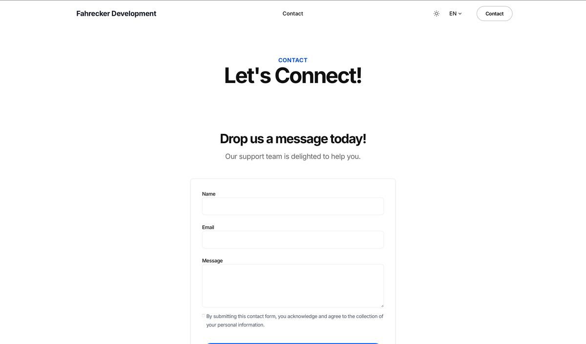 Contact — Fahrecker Development